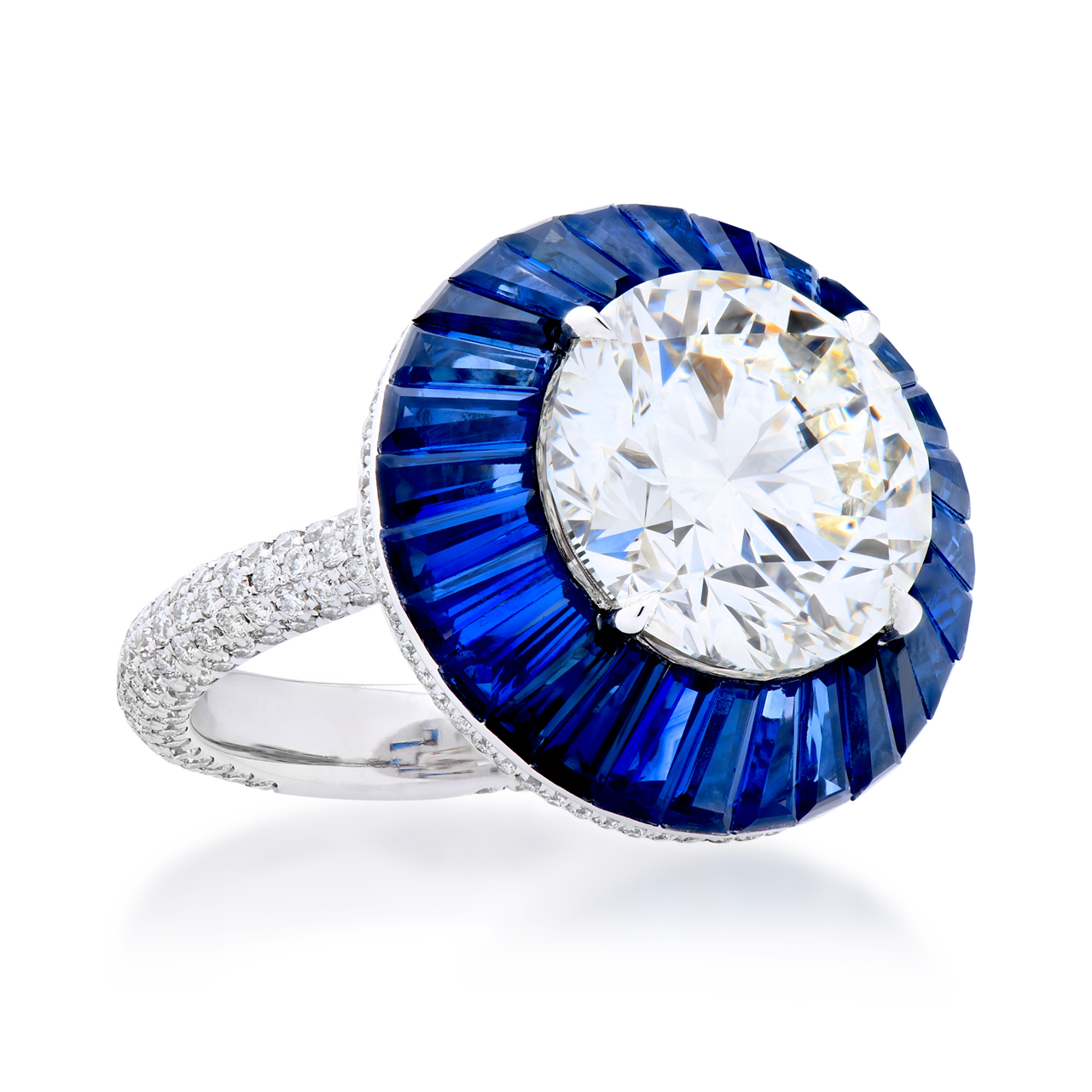 Diamond & Sapphire Ring - Lugano