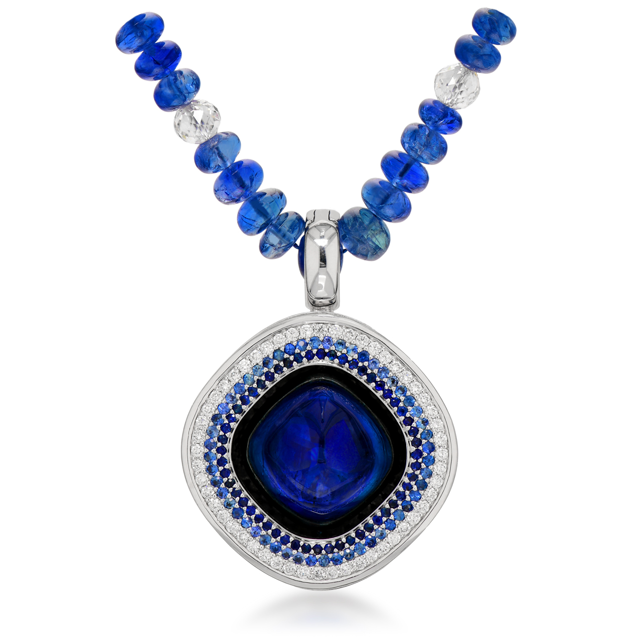 Diamond & Sapphire Magic Pendant - Lugano Diamonds